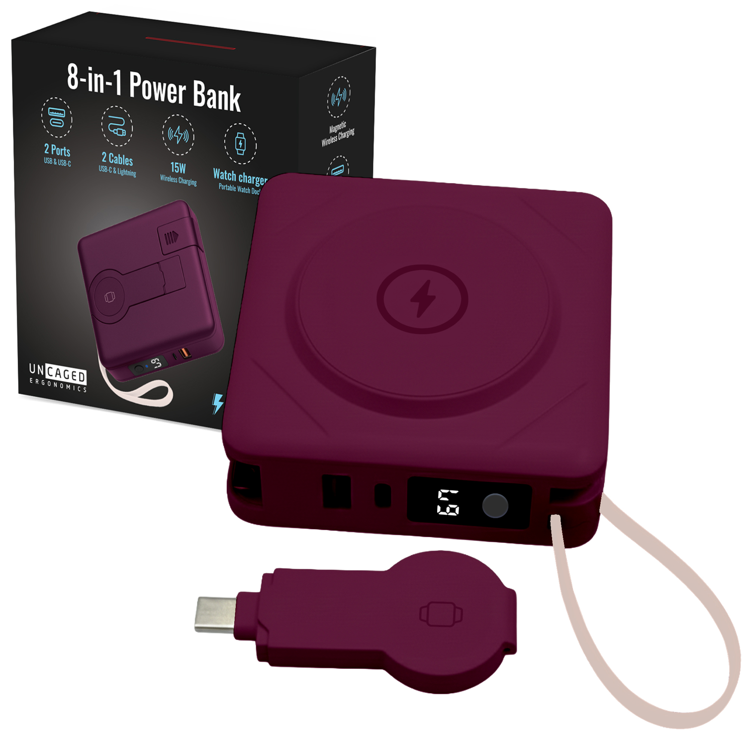 8-in-1 Power Bank Wireless Watch Charger: The Ultimate Travel Charging ...