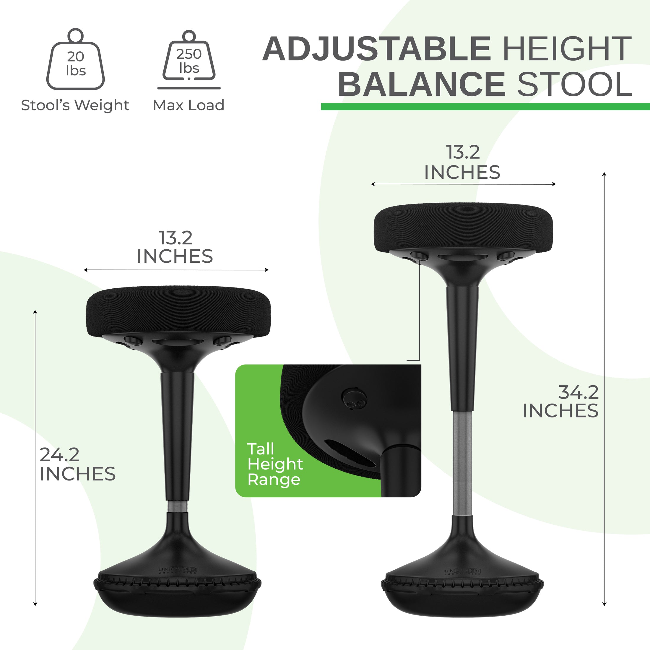 Wobble Stool | Ergonomic Standing Desk Stool for Active Sitting ...