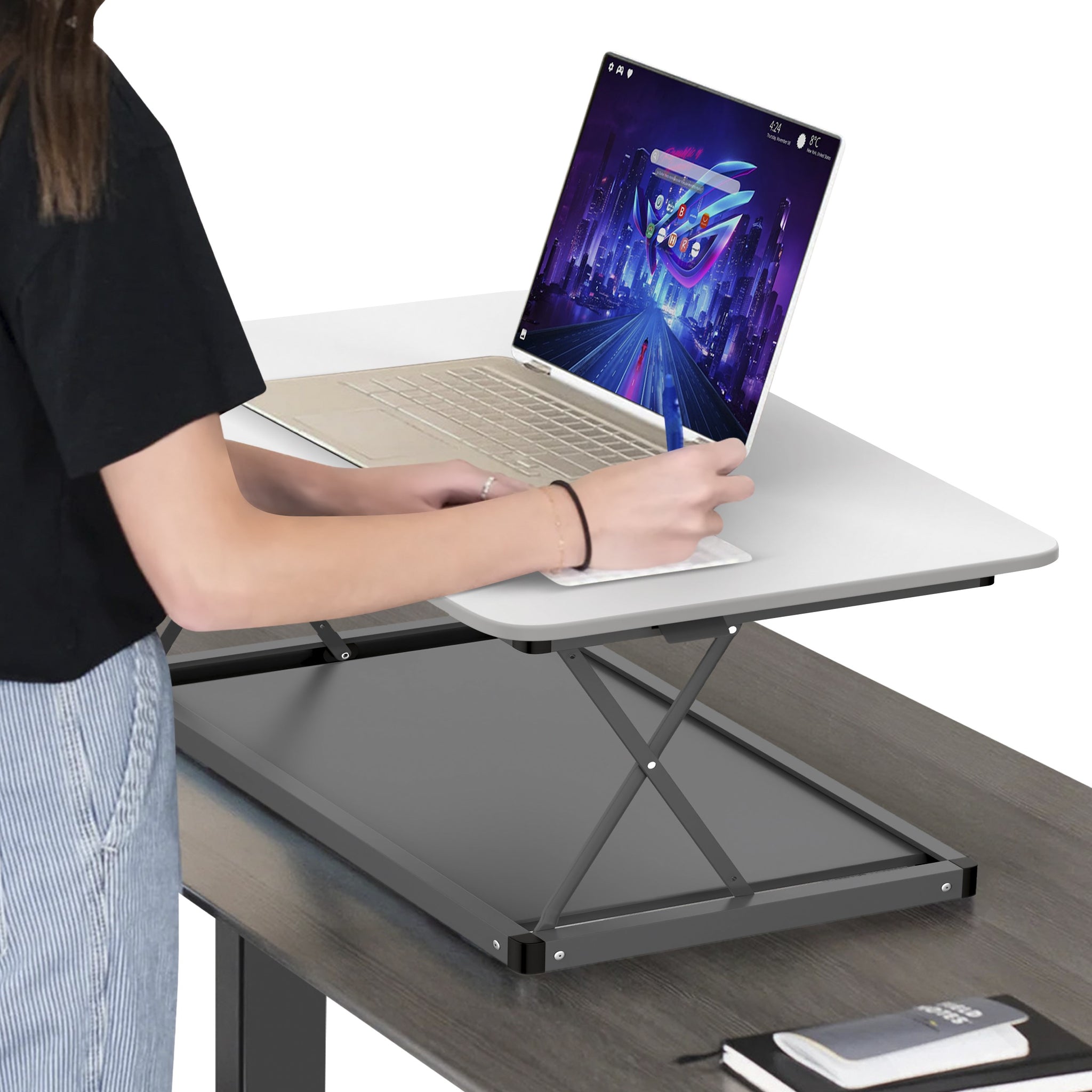 Small Standing Desk Converter for Laptops Single Monitors sit stand ...