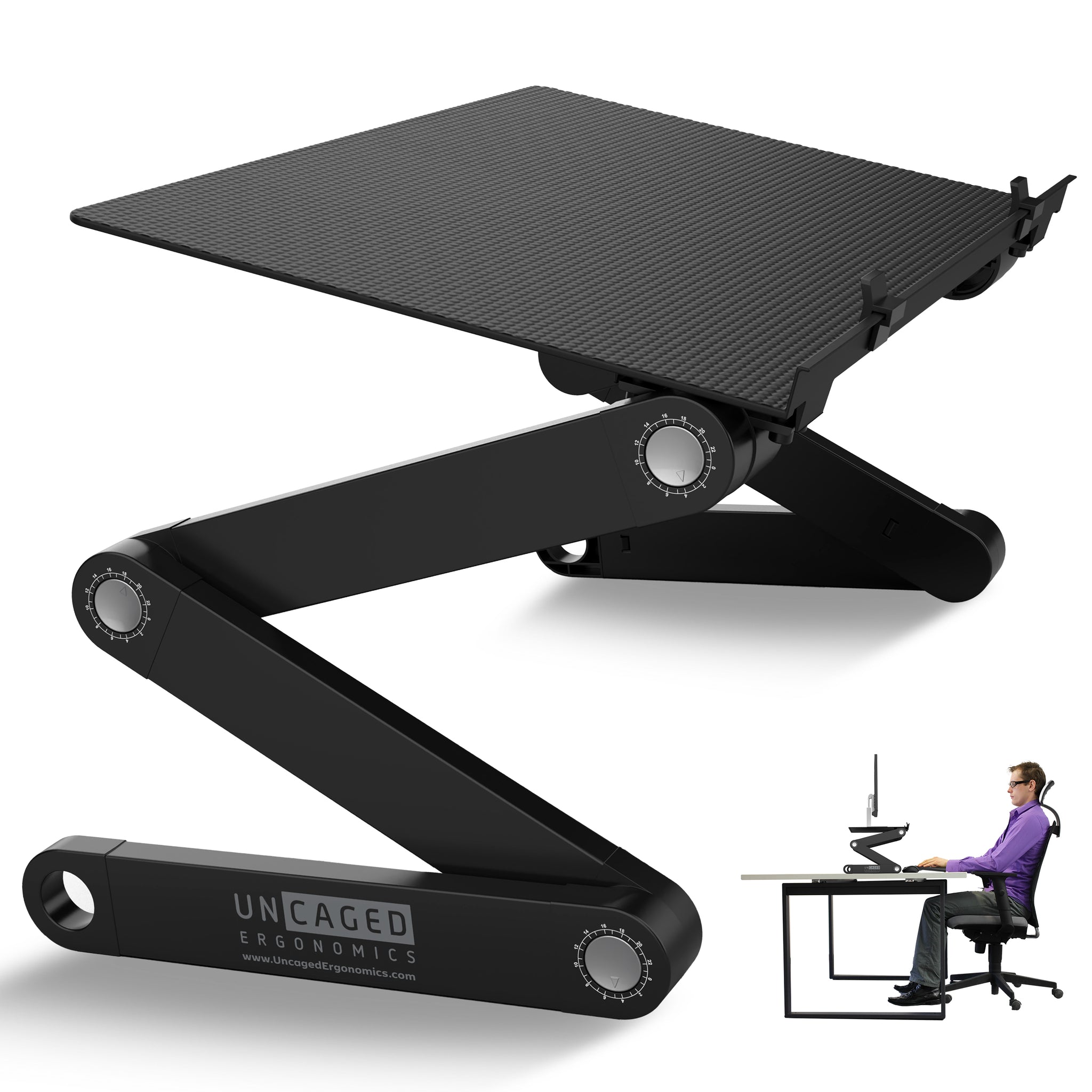 Single Computer Monitor Stand for Desk Adjustable Ergonomic Riser ...