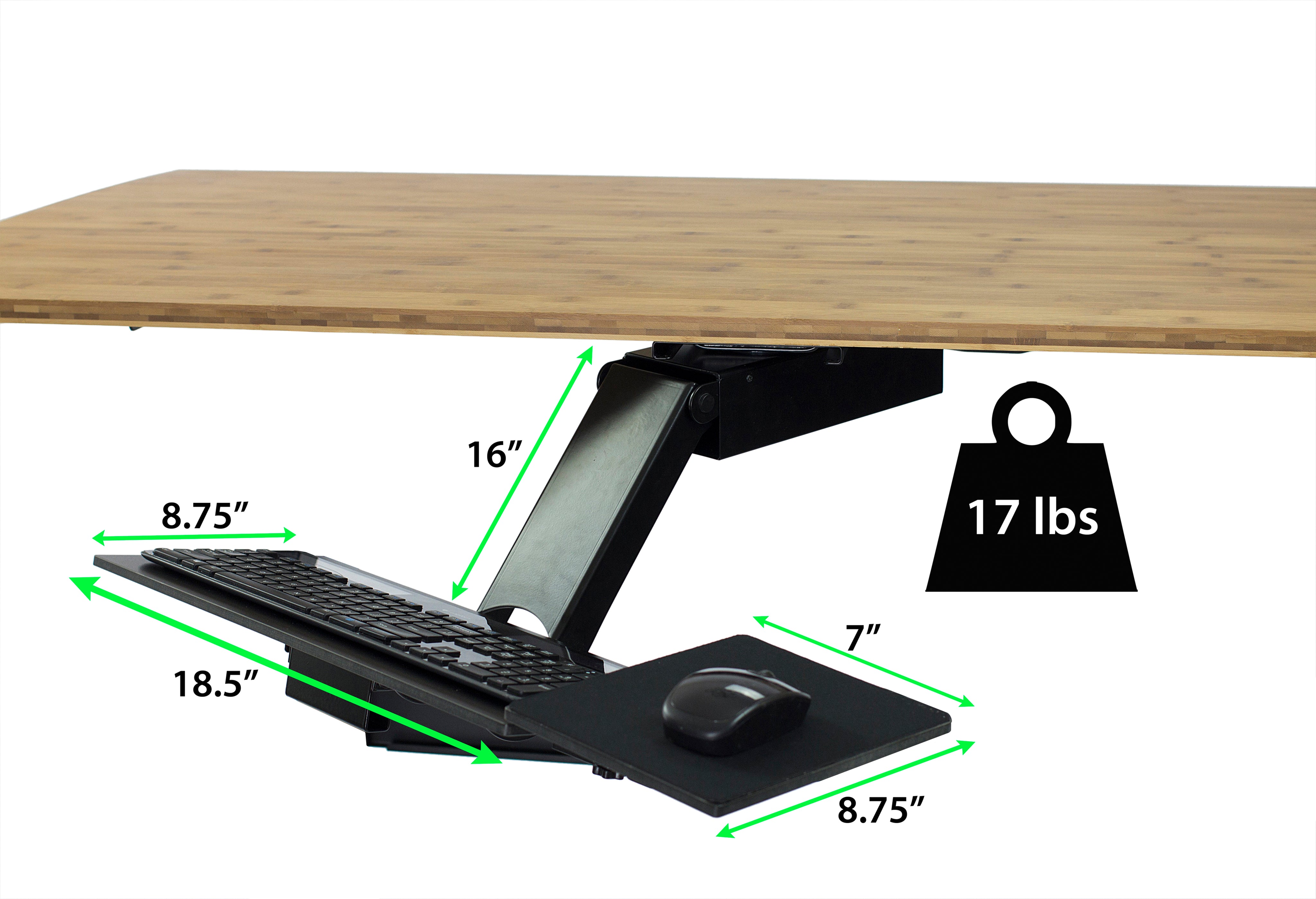 KT2 Ergonomic Sit Stand Under-Desk Computer Keyboard Tray for Standing ...