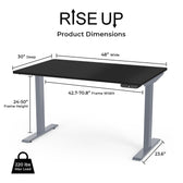 Rise Up Standing Desk | Premium Dual-Motor Electric Adjustable Desk ...