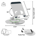Swivel Phone Stand | Adjustable Rotating Phone Holder for Desk, Kitchen ...