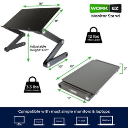 Single Computer Monitor Stand for Desk Adjustable Ergonomic Riser ...