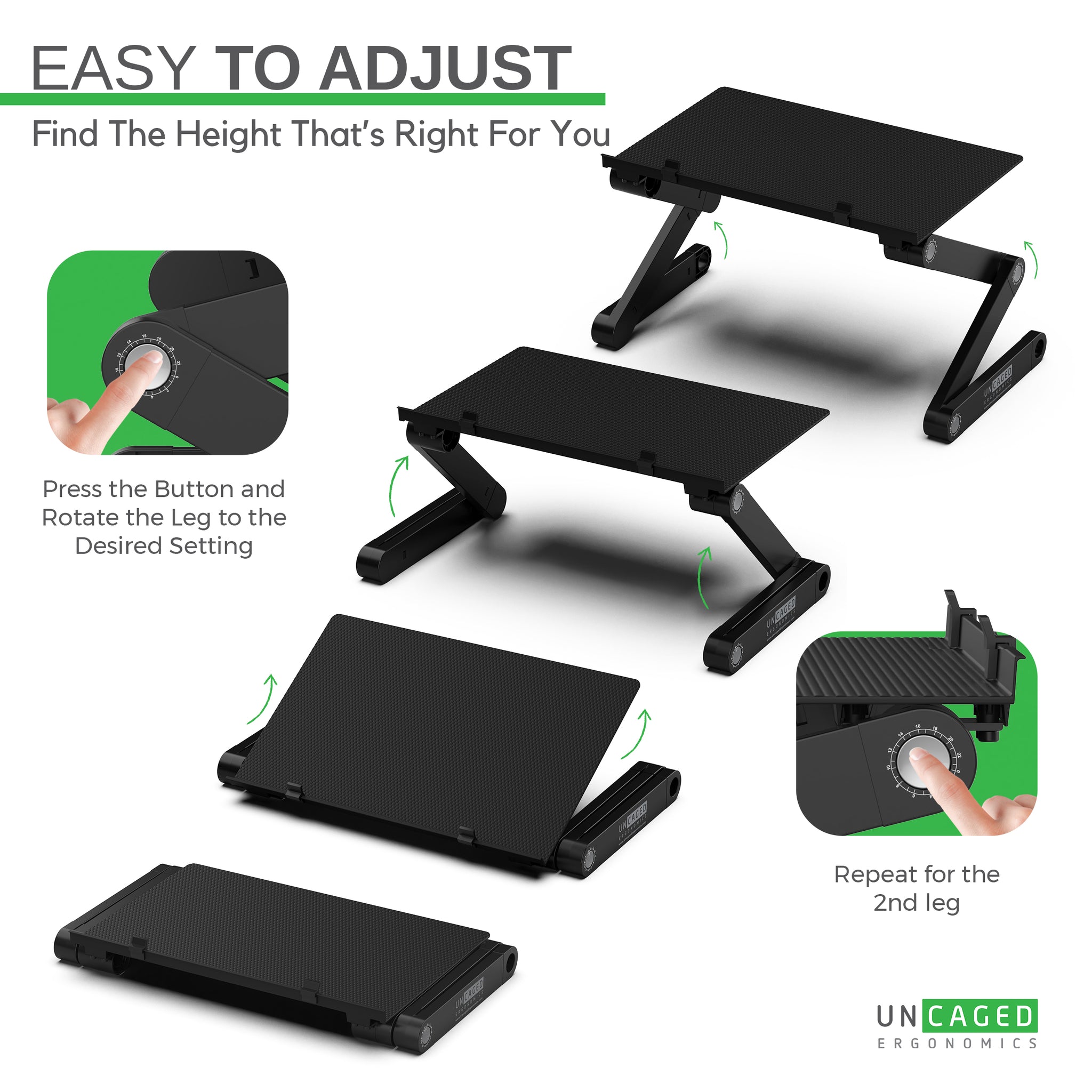 Single Computer Monitor Stand for Desk Adjustable Ergonomic Riser ...